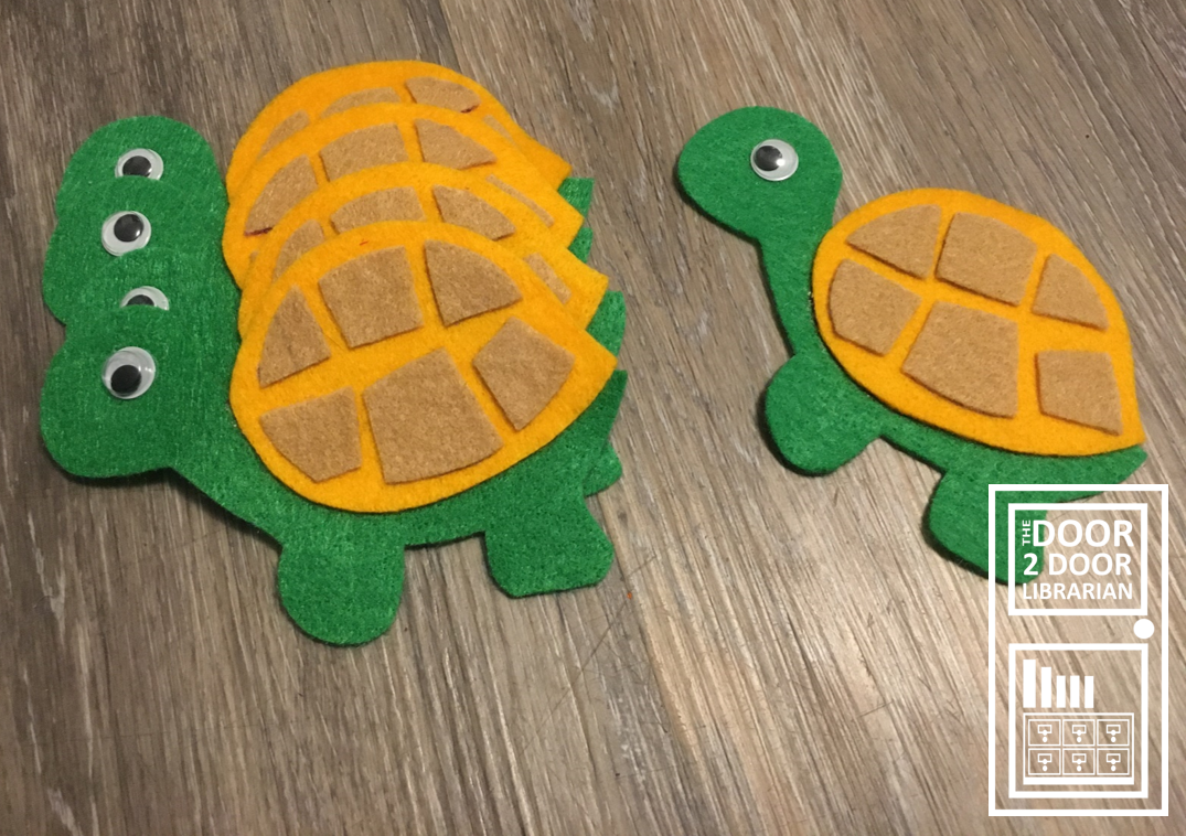 Flannelboard: Five Little Turtles – The Door 2 Door Librarian